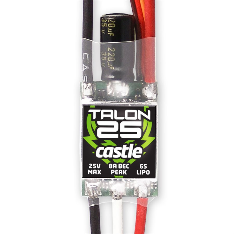 TALON 25 AMP ESC, 6S / 25V WITH 8 AMP BEC